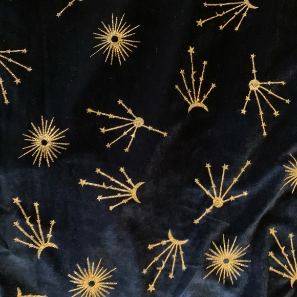 Modcloth | Skirts | Modcloth Colectif Blue Velvet Star Skirt Nwt | Poshmark